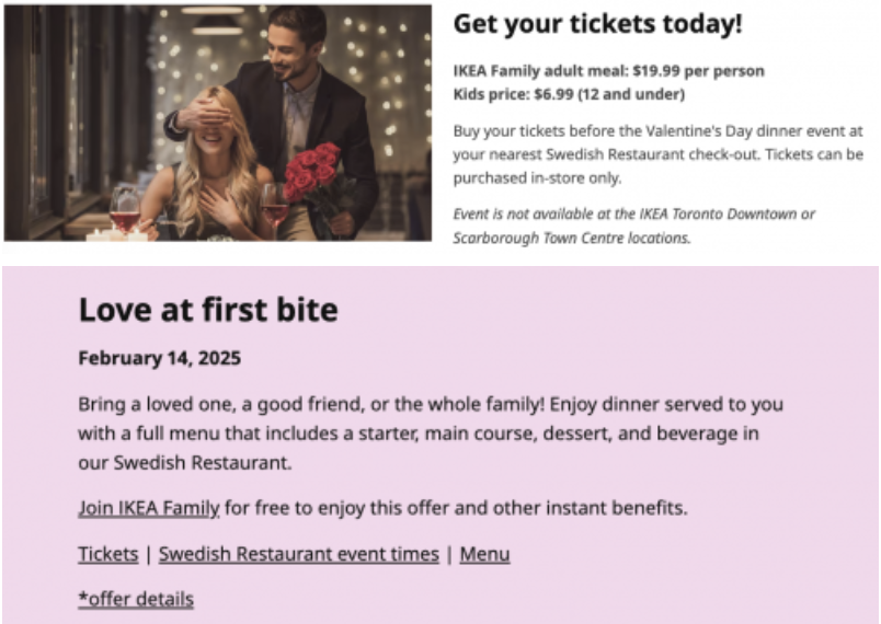 IKEA Canada Valentine's Day Dinner, Today February 14 - Canadian Freebies, Coupons, Deals ...